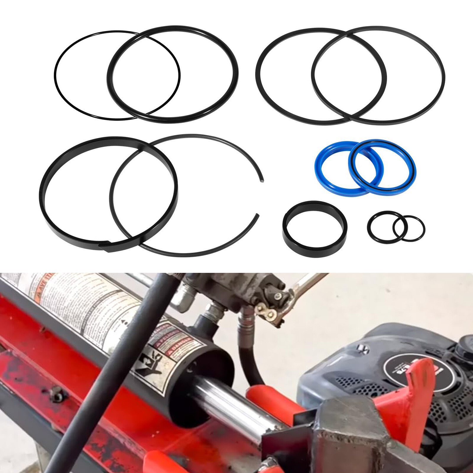 Replace for Hydraulic Log Splitter Cylinder Rebuild Seal Kit 4.5" Bore ...