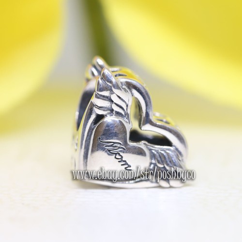 Authentic Sterling Silver Charm 799367C00 Angel Wings & Mom | eBay