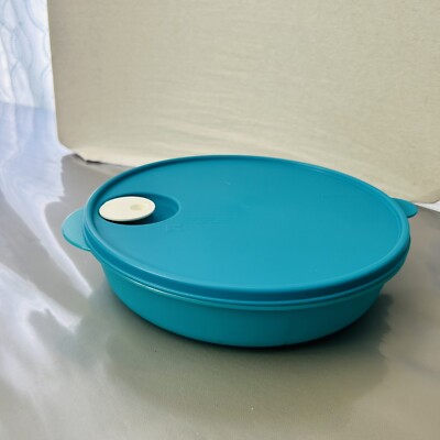 Tupperware Crystal Wave Divided Plate Dish & Vented Lid Blue New | eBay