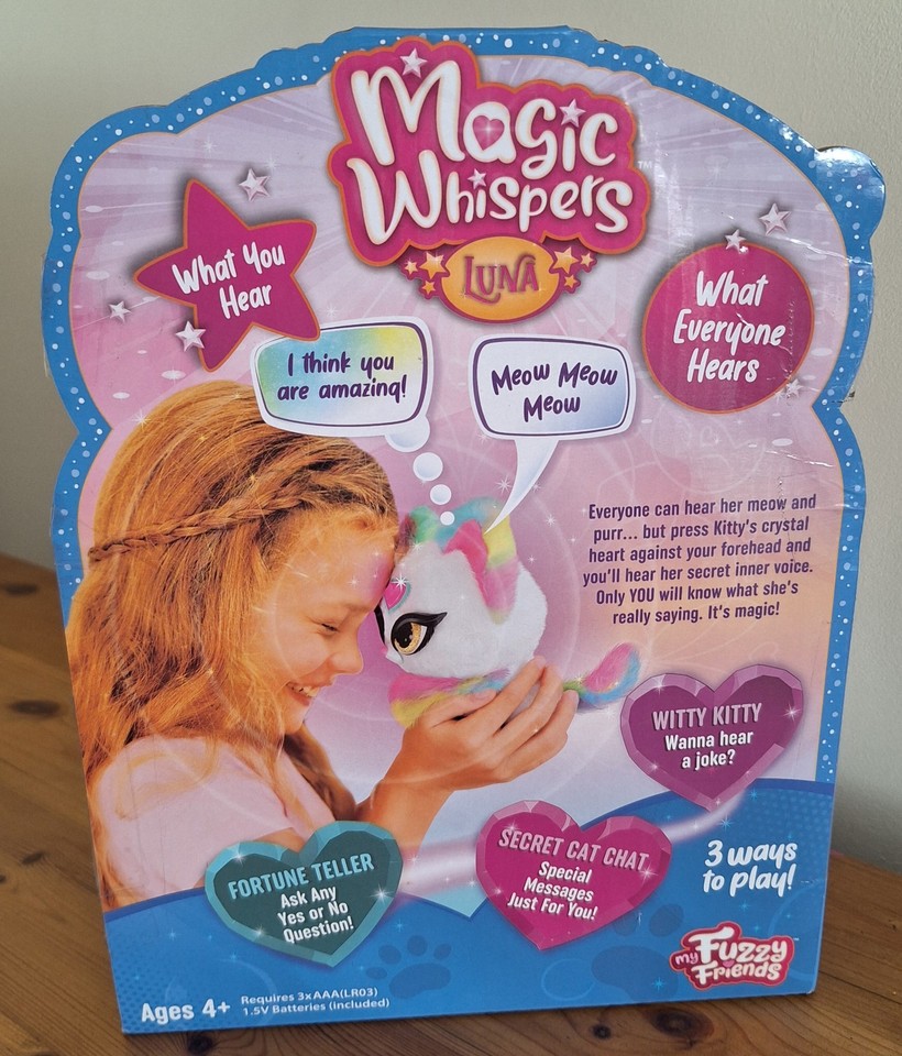 My Fuzzy Friends Magic Whispers Luna Kitty Interactive Plush Pet Kids ...