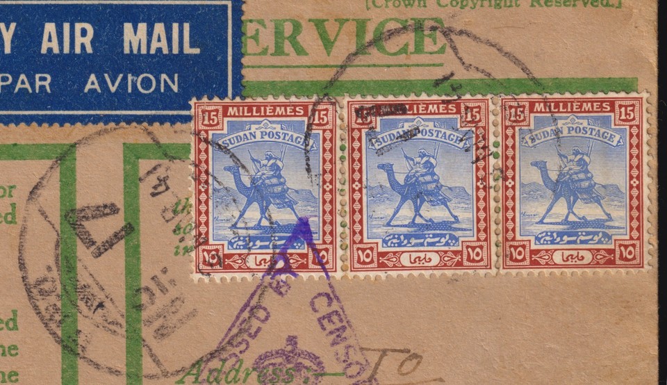 Rare Sudan India Ethiopia Cover WW2 1941 (3 Mar) FPO 17 Agordat To ...
