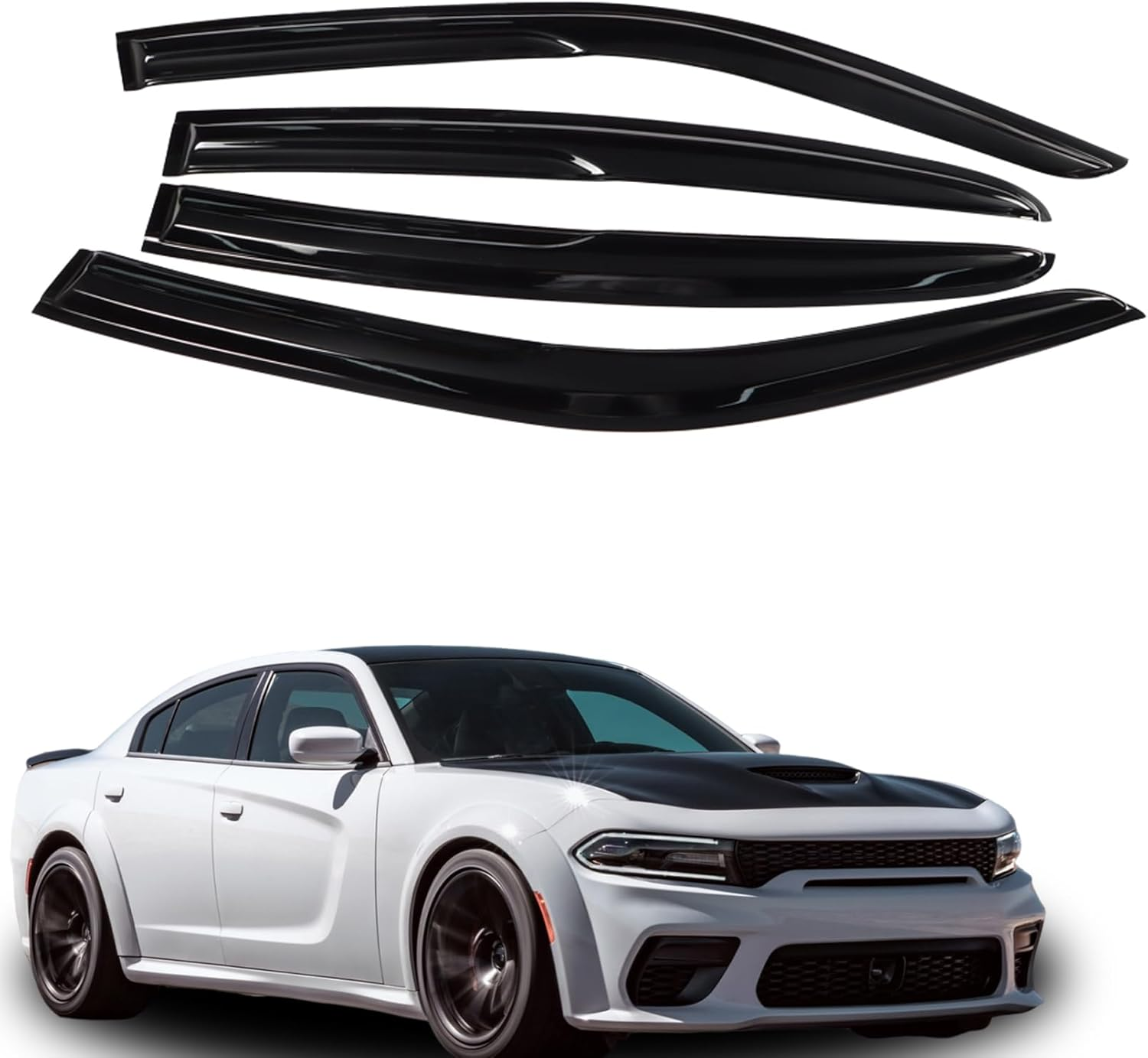 Window Visors Shade Sun Rain Guards Cover Wind Vent Deflector Acrylic ...