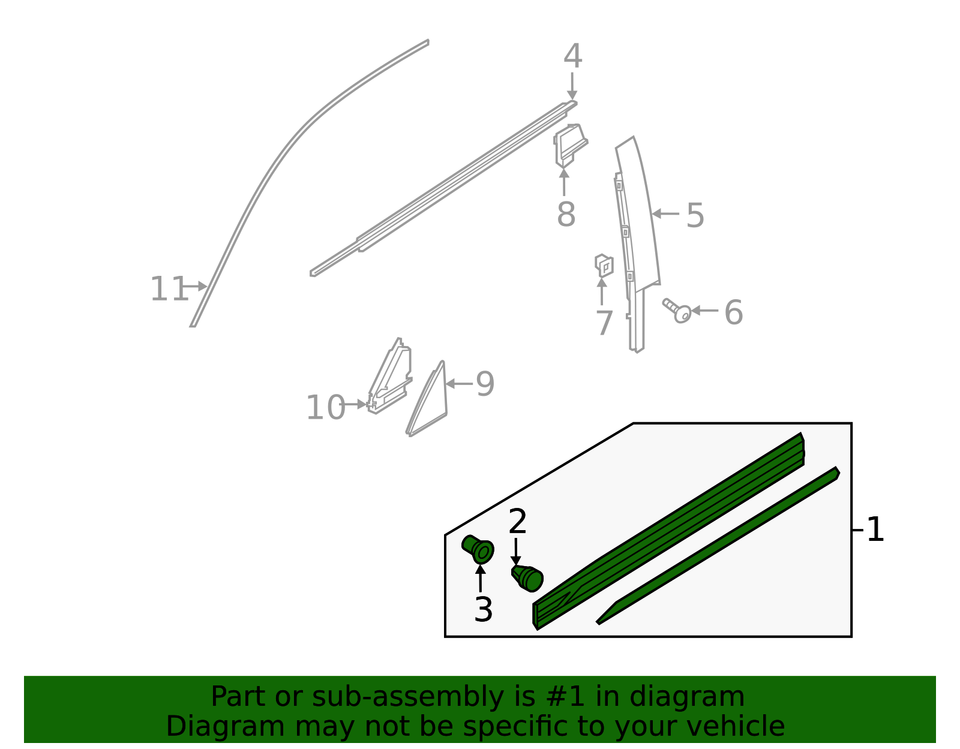 Genuine Audi 2019-2023 Audi Q3 - Lower Molding 83A-853-960-C-GRU | eBay