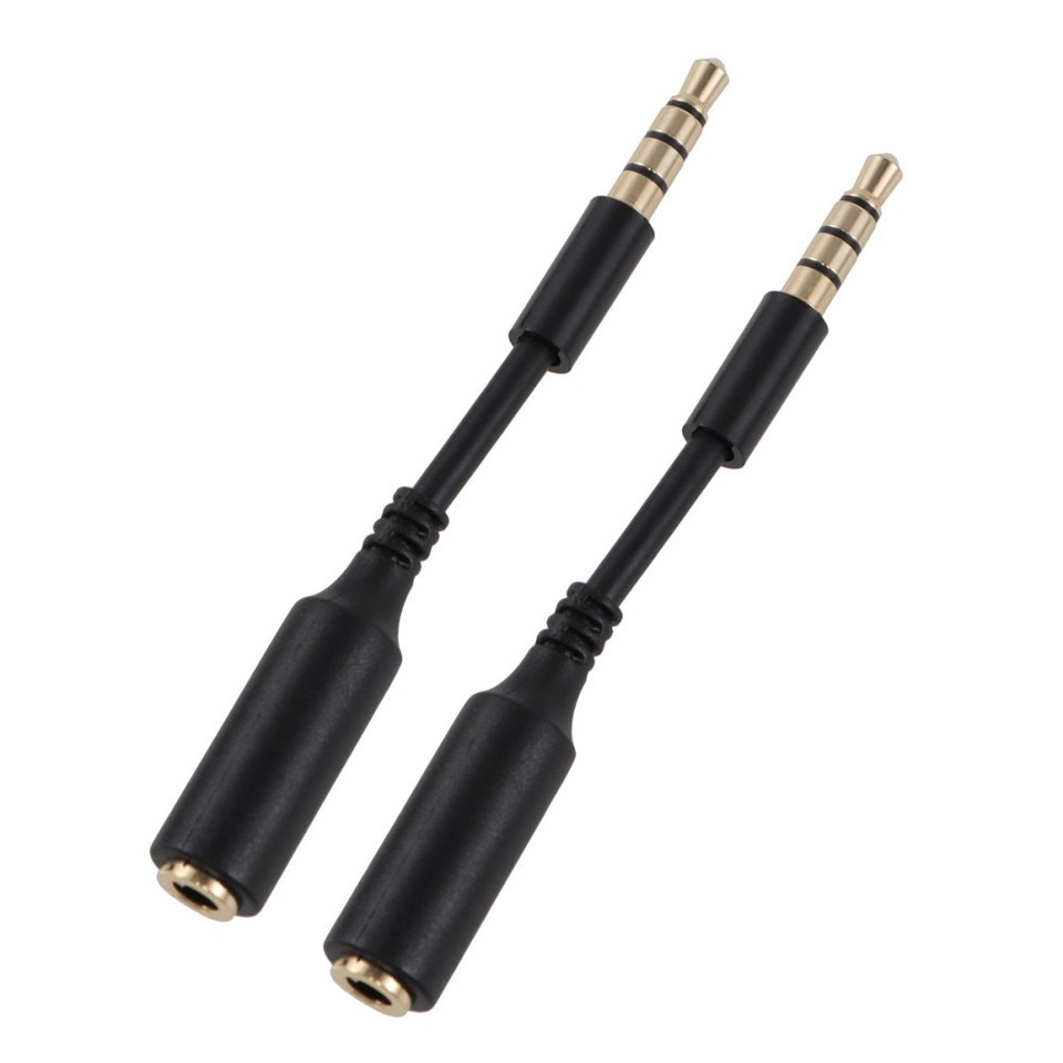 2 PCS Headphone Jack Extender Extension Aux Male to Female Cable | eBay ...