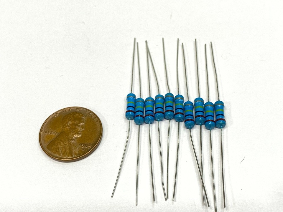 10 Pieces 47ohm 1/2W 5% carbon film resistor blue | eBay