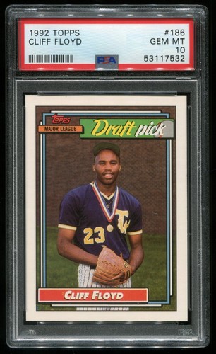 1992 Topps Cliff Floyd #186 (RC) PSA 10 (53117532) | eBay
