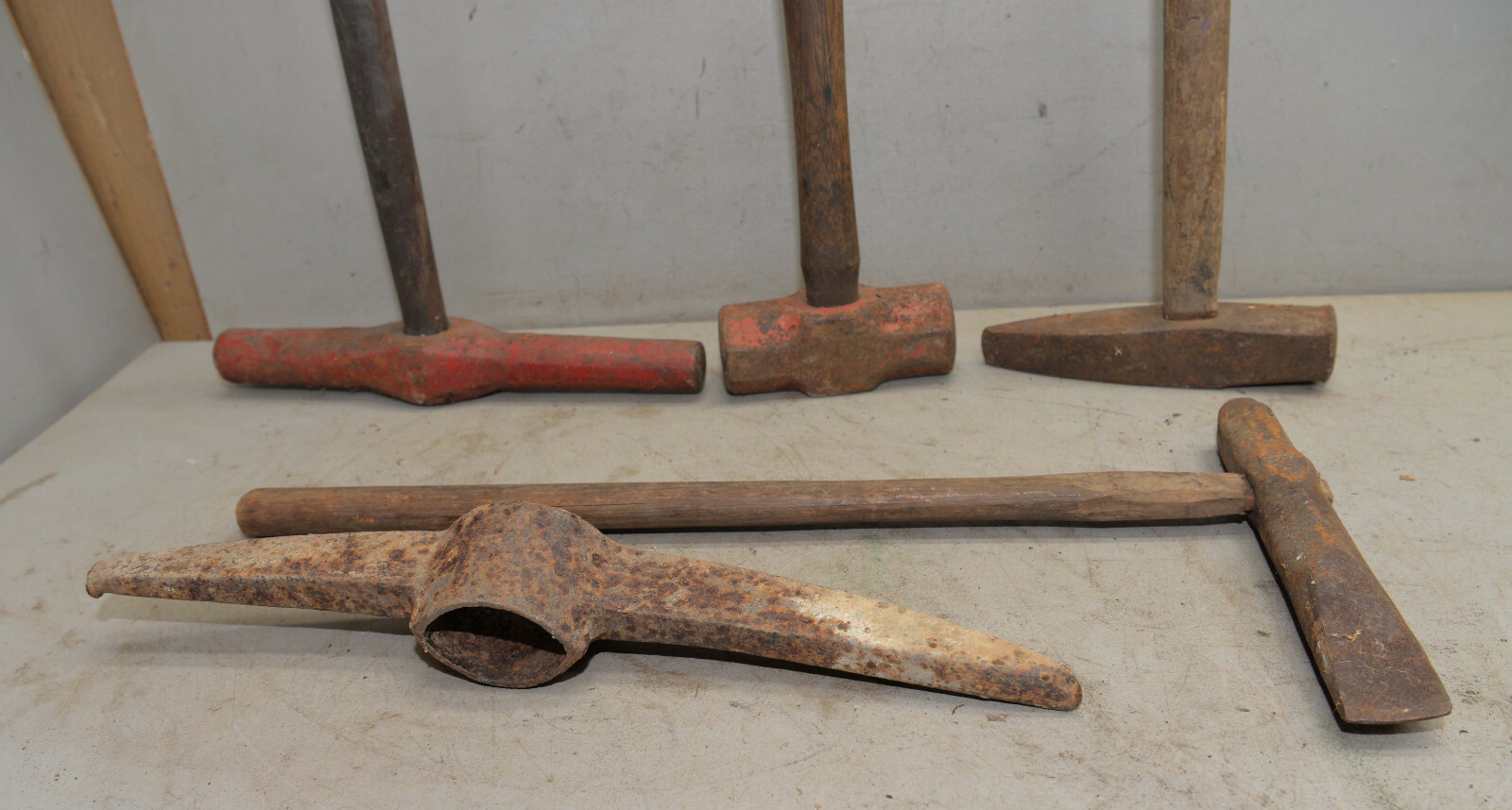 5 Mining pick axe hammer collectible coal silver railroad antique tool ...