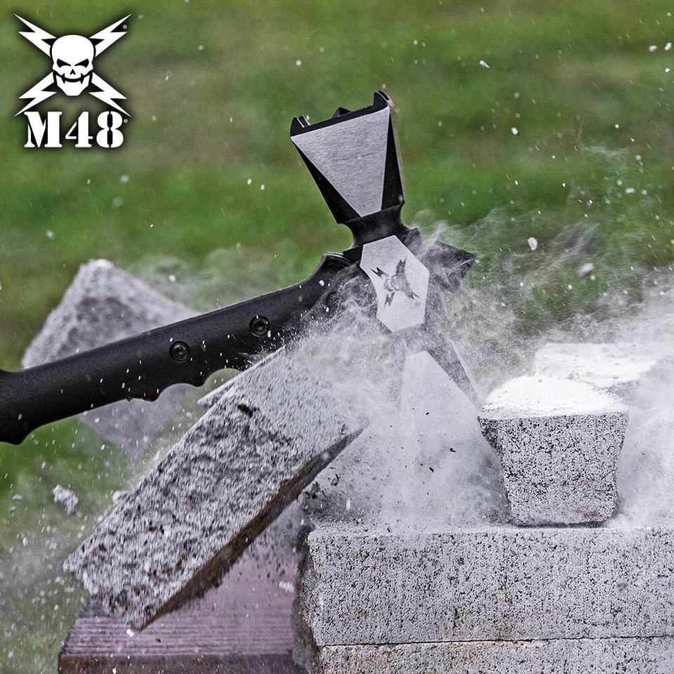 M48 Double-Headed War Hammer XL And Sheath | 2Cr13 Stainless Steel Head ...