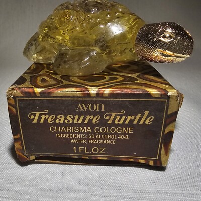 Avon TREASURE TURTLE Charisma Cologne FULL BOTTLE IN BOX NOS 1oz | eBay