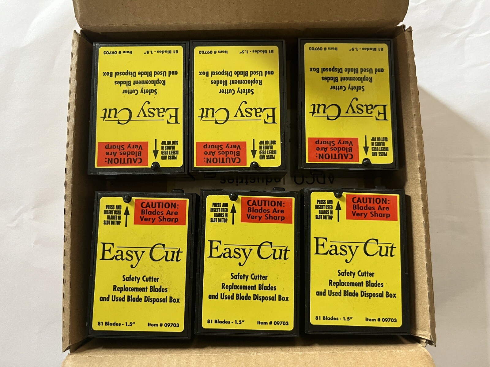 Pack of 6 - Easy Cut Safety Box Cutter Knife REPLACEMENT BLADES 81 ea ...