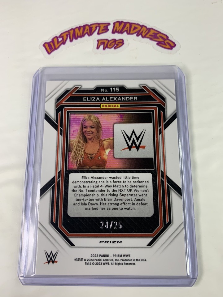 Eliza Alexander 2023 WWE Prizm Rookie 24/25 Blue Insert Lizzy Evo | eBay