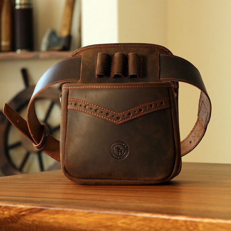 Leather Skeet Trap Shooting Ammo Storage Pouch Shotgun Shell Storage ...