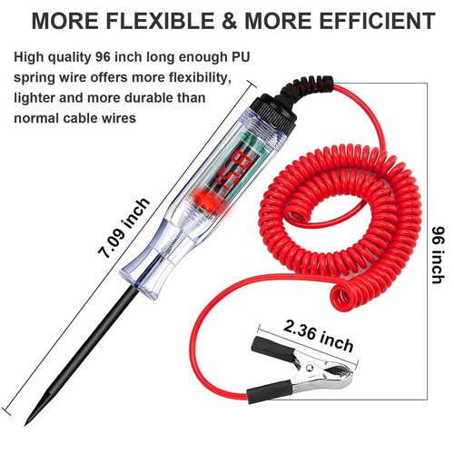 2-Pack Automotive Test Light, LED Digital Circuit Tester, DC 3V-48V ...