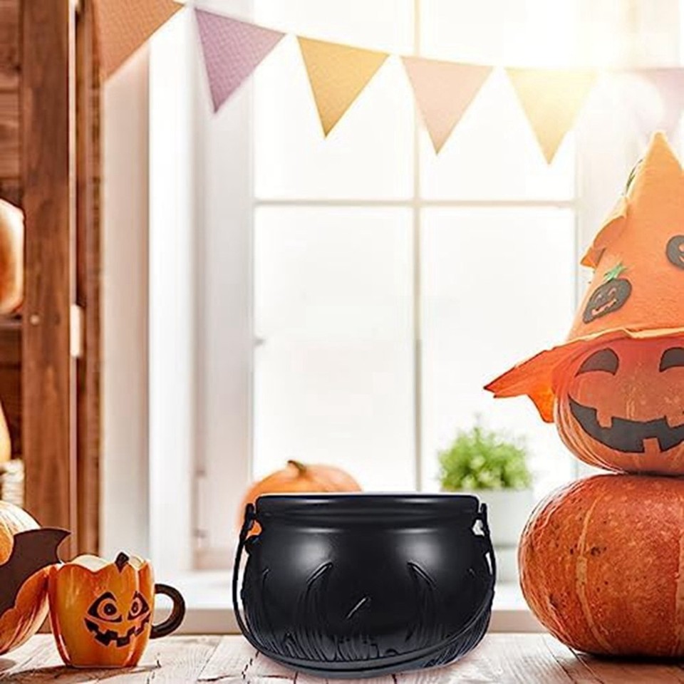5X(Black Cauldron Kettle Plastic Witch Kettle Patricks Cauldron ...