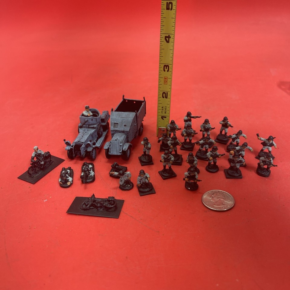 Painted WWII German Miniatures Lot – Infantry, Vehicles and Heavy ...