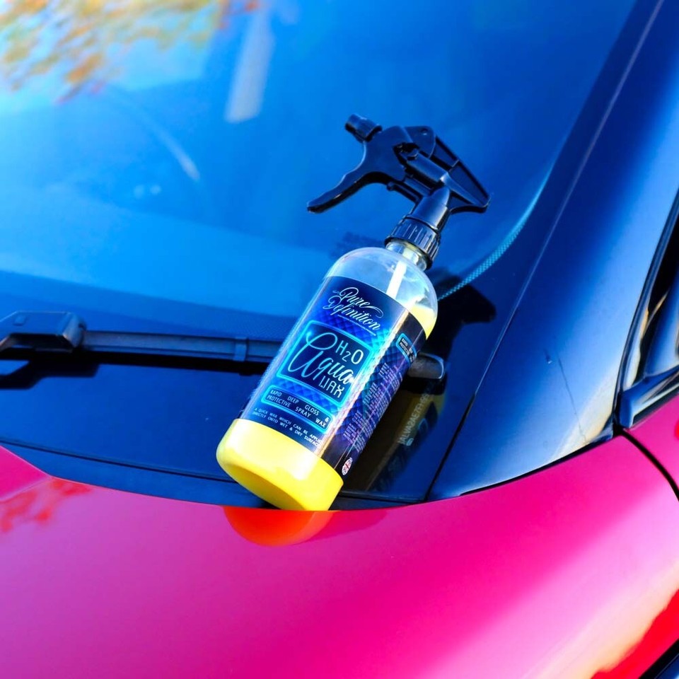 Car Aqua Wax Spray Gloss Paintwork Sealant H20 Washing Rinse Aid Pure ...