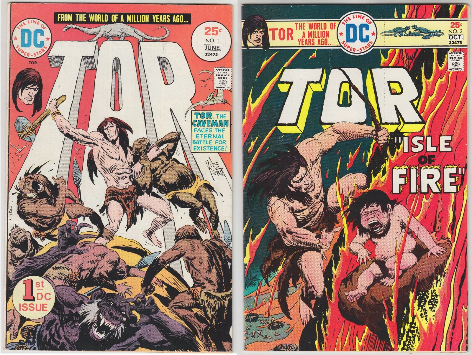 TOR #1 #3 #4 #5 DC Comics 1975 1976 JOE KUBERT Comic Lot | eBay