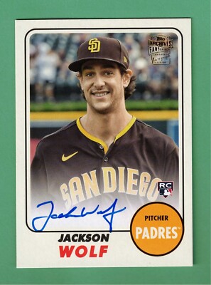 2024 TOPPS ARCHIVES JACKSON WOLF AUTO ROOKIE RC FAN FAVORITES PADRES | eBay