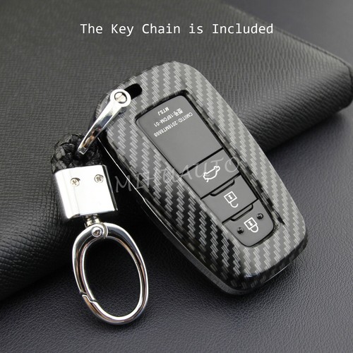 Carbon Fiber Smart Key Fob Cover Case For Toyota Highlander RAV4 Camry ...