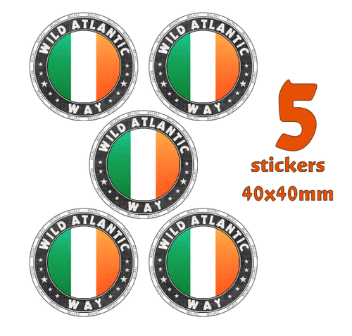 5pcs WILD ATLANTIC WAY Ireland 🇮🇪 40x40mm Vinyl Sticker #9192 | eBay
