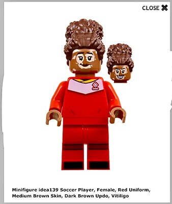 LEGO 21337 Ideas Table Football Minifigure With Vitiligo | eBay Australia