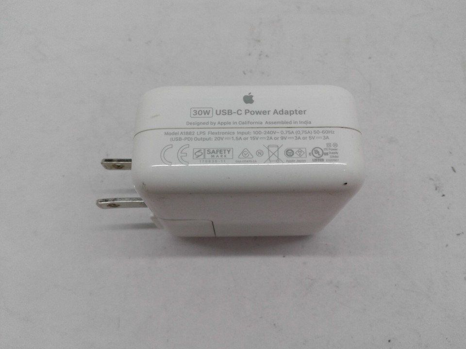 Apple USB-C 30W Power Adapter Charger For Apple Devices A2164 A1882 | eBay
