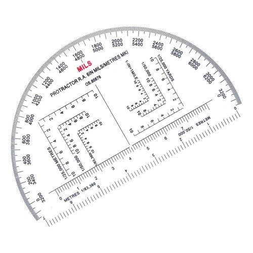 GENUINE MOD ISSUE 6 INCH PROTRACTOR RA - NSN ISSUE | eBay UK