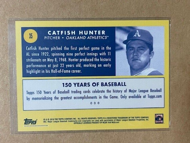 Catfish Hunter ~ 2019 Topps 150 Years of Professional Baseball #35 | eBay