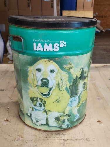 IAMS dog food tin can vintage collectible pet bulldog cat | eBay