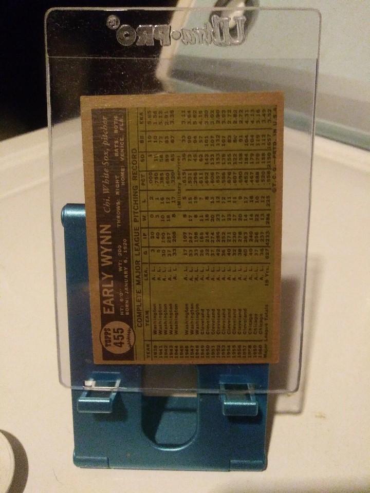 Early Wynn 1961 Topps #455 VG/EX Chicago White Sox HOF | eBay