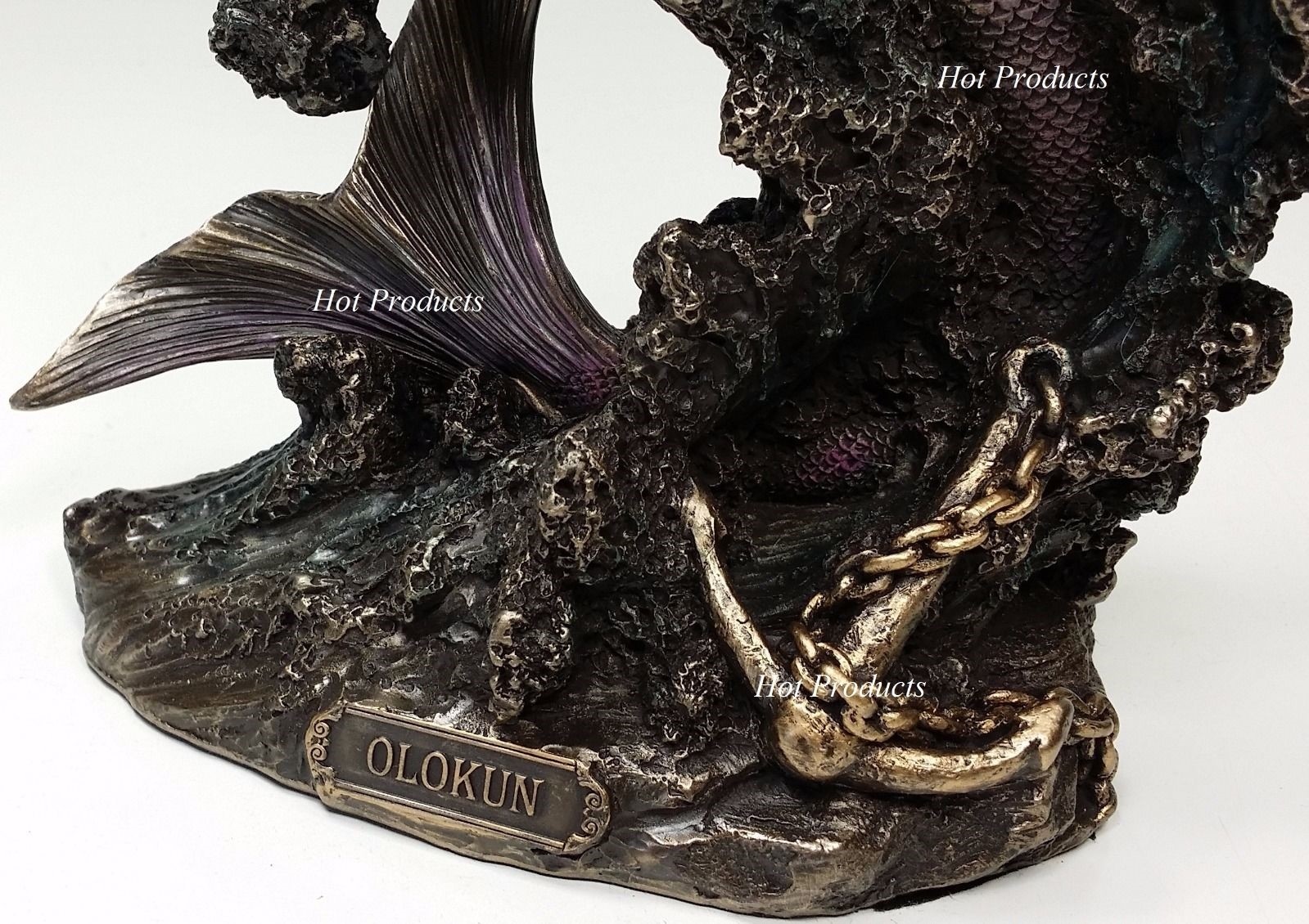 ORISHA OLOKUN God of Deep Sea Ruler of Aye Yoruba African Statue Bronze ...