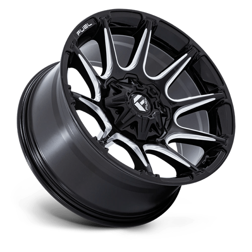 22x10 Fuel Off-Road FC880 Super C Black Milled Wheels 8x6.5 (-18mm) Set ...