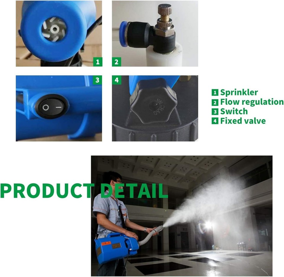 ULV Electric Cold Fogger Disinfectant Sprayer 5L – Commercial & Home ...