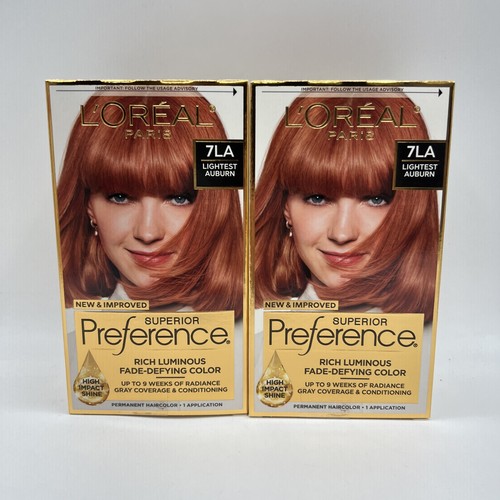 LOreal Superior Preference Permanent Hair Color 7LA Lightest Auburn 2 ...
