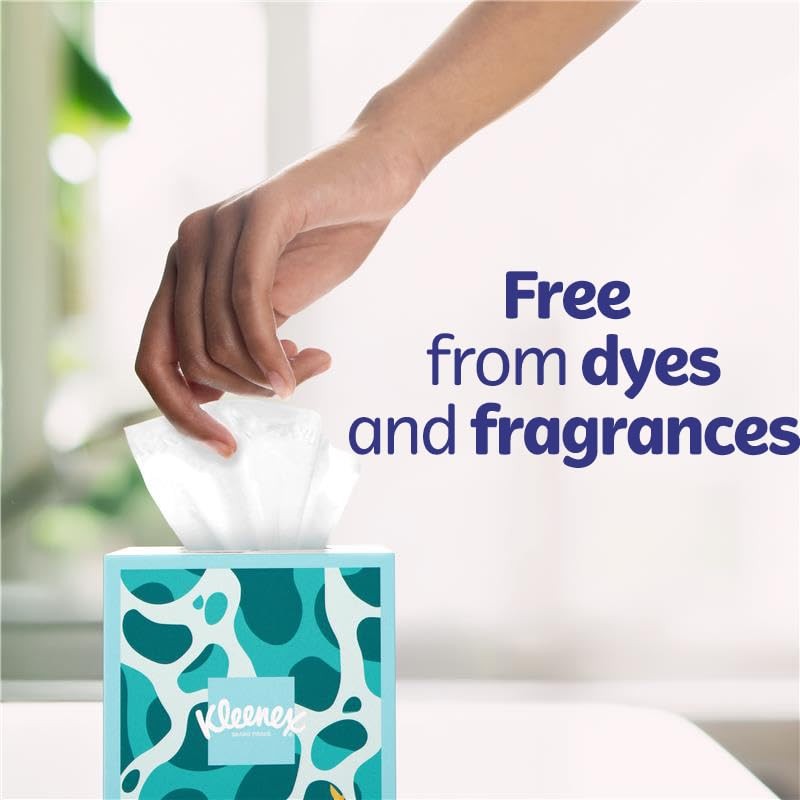 Cooling + Aloe Facial Tissues, 4 Cube Boxes, 50 Tissues Per Box, 2-Ply ...