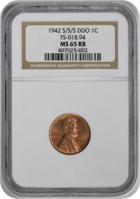 1942-S/S/S Lincoln Cent DDO FS-101 MS65RB NGC | eBay