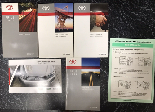 2012 TOYOTA PRIUS OWNERS MANUAL SET OEM | eBay
