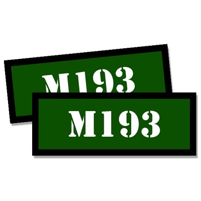 M193 Ammo Can 2x GREEN Labels Ammunition 3"x1.15" stickers M193 decals ...