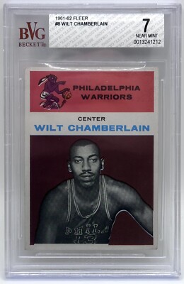1961 Fleer #8 Wilt Chamberlain Rookie Card BVG 7 CENTERED | eBay