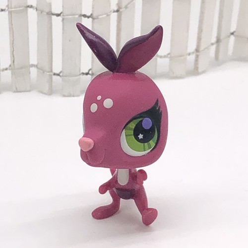Littlest Pet Shop LPS #2745 Maroon Red KANGAROO Green Eyes Pink Nose ...