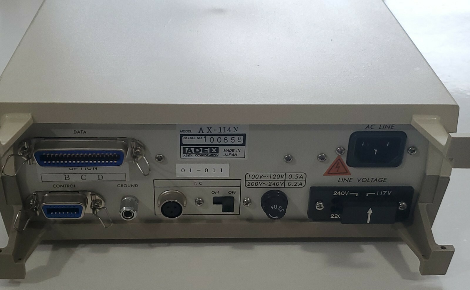 *PREOWNED* ADEX AX-114N Digital Ohm Meter W/ Power/Data & Control Cords ...