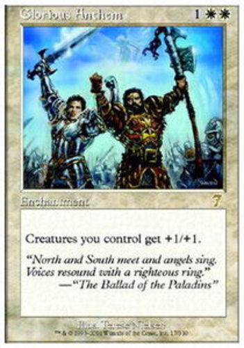 1 x Glorious Anthem - 7th Edition - Moderate Play - MTG | eBay
