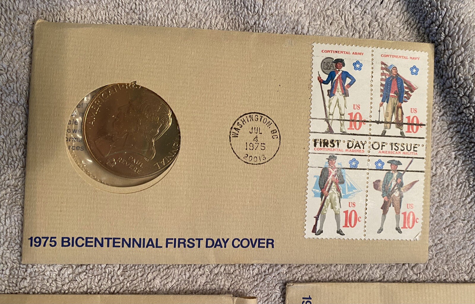 Set Of 5 American Revolution Bicentennial 1975 Paul Revere Lexington ...