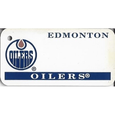 EDMONTON OILERS TEAM LOGO NHL WHITE METAL LICENSE PLATE MADE IN USA | eBay