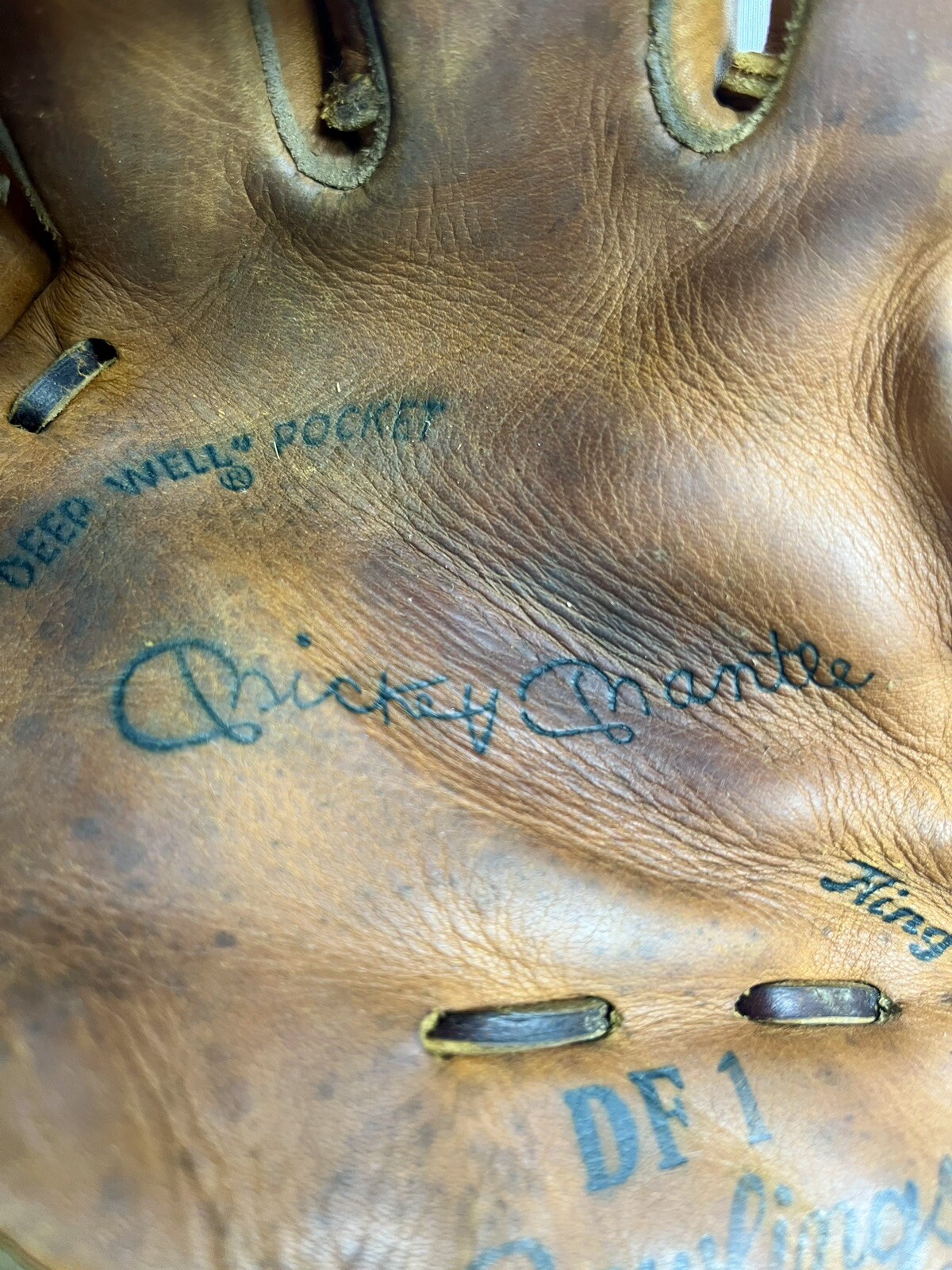 Vintage Mickey Mantle Rawlings U.S.A. DF1 Baseball Glove Rare Right ...
