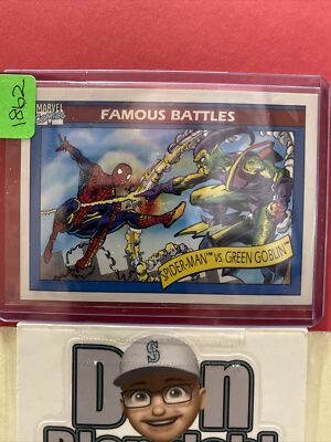 1990 Impel Marvel Universe Series 1 Spider-Man vs. Green Goblin Card ...
