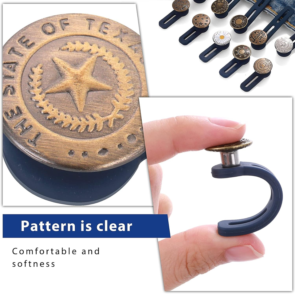10 Pack Pants Expander Button Jeans Waist Extender Button10 Styles for ...