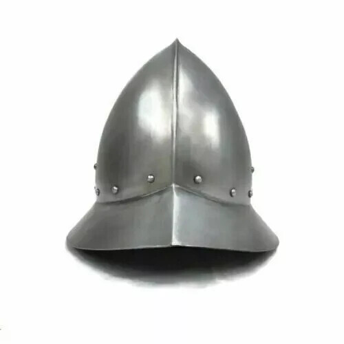 Medieval Kettle Hat Armor Helmet Medieval Knight Crusader Steel Armor ...