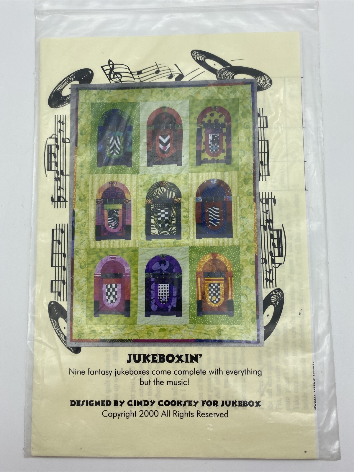 Jukeboxin' Jukebox Quilt Pattern 1950s Music Retro Applique Wall ...