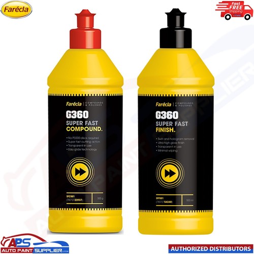G360 Super Fast Compound + Finish 500ml – Farecla Polish Duo | eBay UK